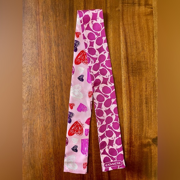 Coach | Bags | Coach Heart Silk Twilly | Poshmark